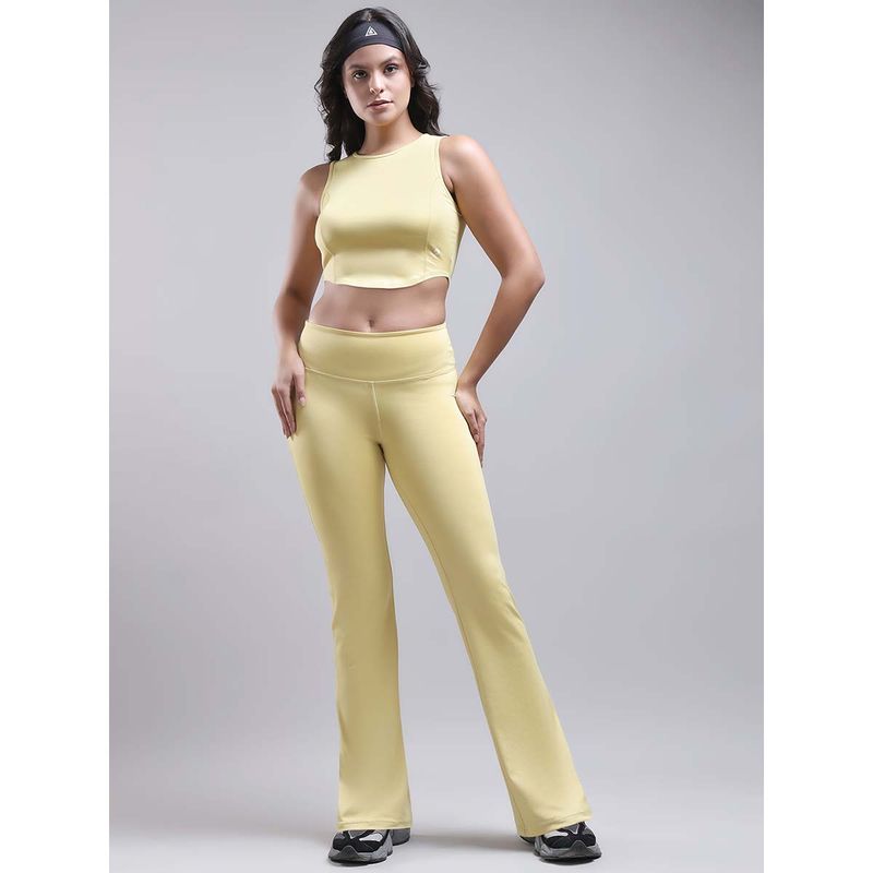 Buy Aesthetic Bodies Yellow Solid Top and Trouser (Set of 2) Online