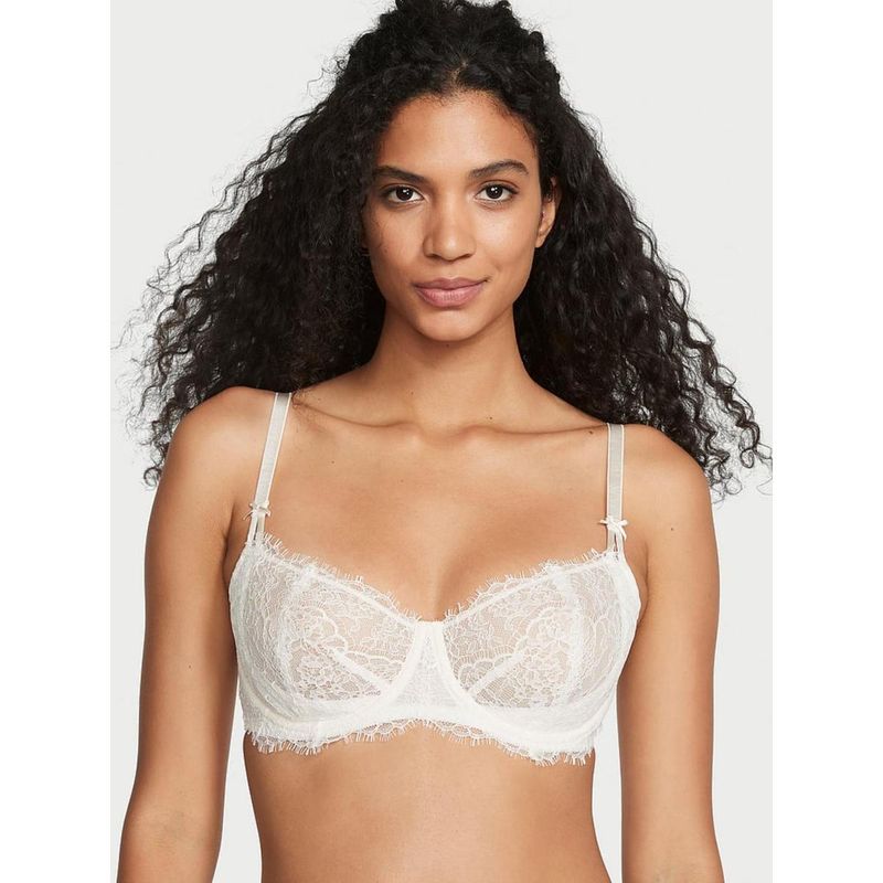 Buy Victoria's Secret Dream Angels Wicked Unlined Lace Balconette Bra White Online