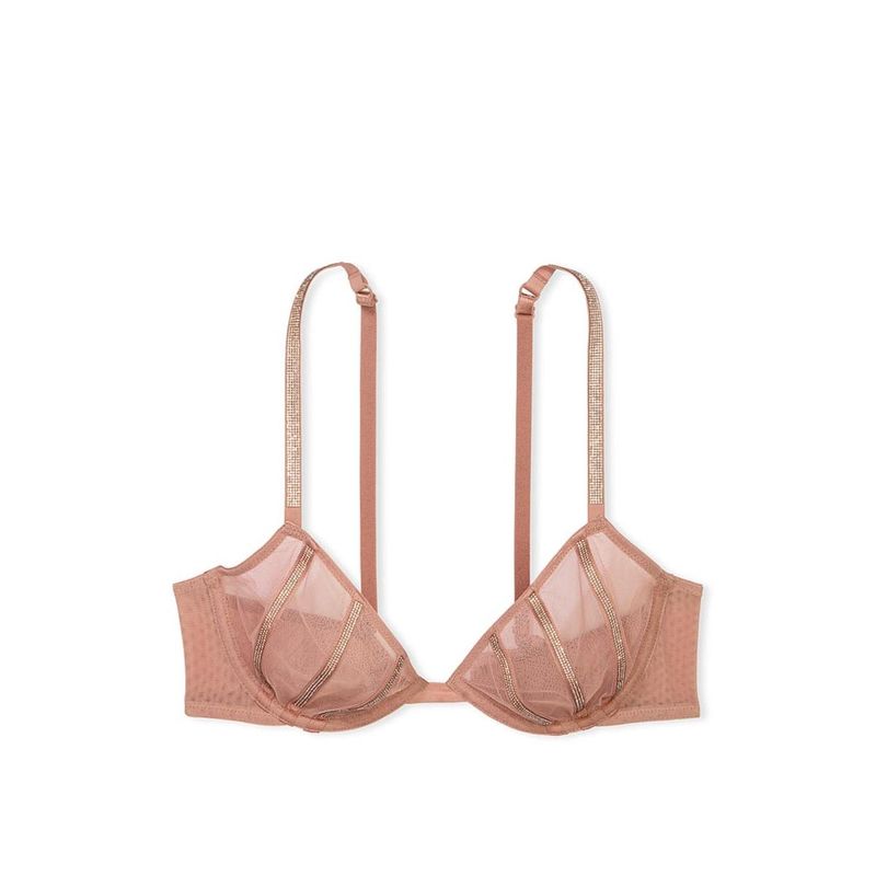 Buy Victoria's Secret Very Sexy Sheer Shine Unlined Low-Cut Demi Bra ...