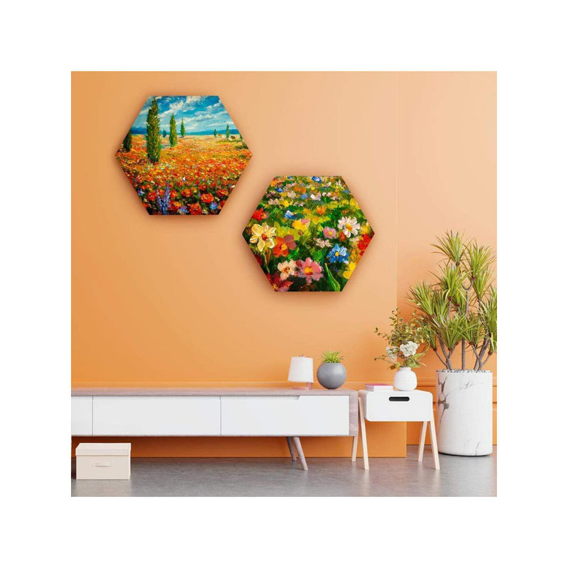 Buy The Artment In The Colors Of Spring Canvas Matte Finish Set Of 2 ...
