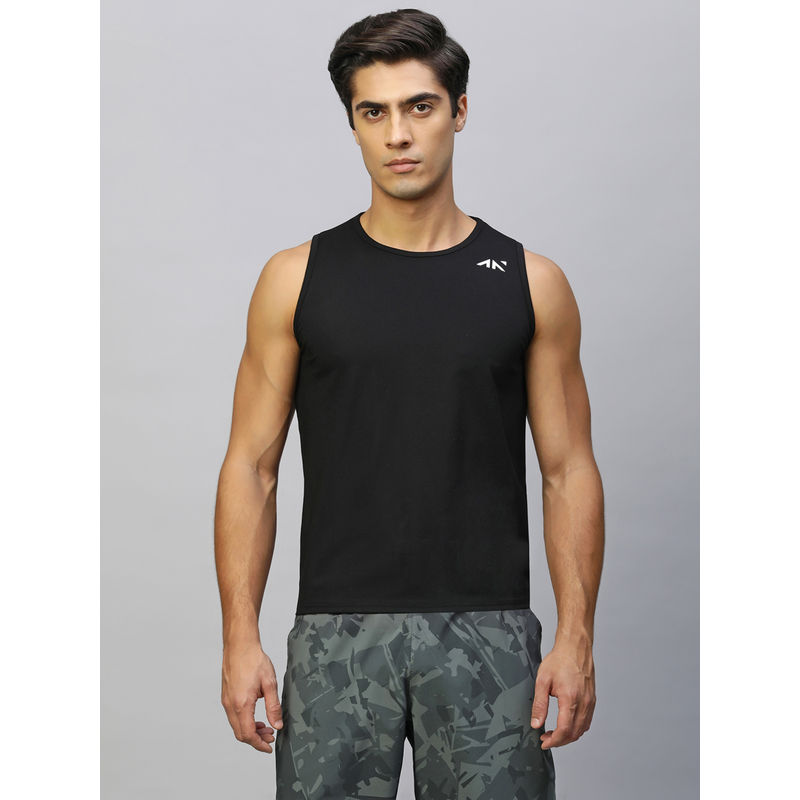 Buy AESTHETIC NATION Hybrid Ribbed Tank Top Black Online