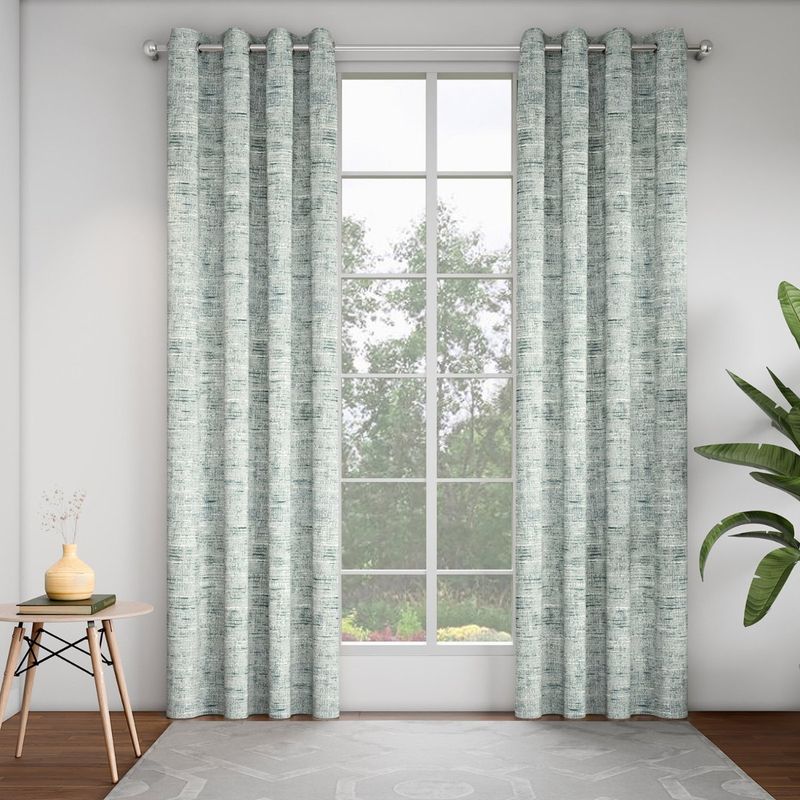 Buy GM Textured Sky 7 Feet Room Darkening Door Curtain (Pack of 2) Online