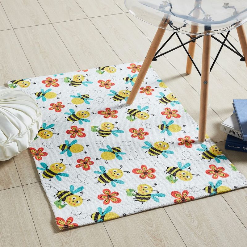 Buy Mona B Floral Multi-Color Rug (2x3 Feet) Online