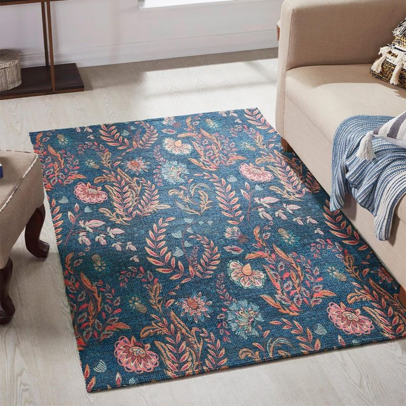 Buy Mona B Feet Ethnic Multi-Color Rug (3.5x5.5 Feet) Online