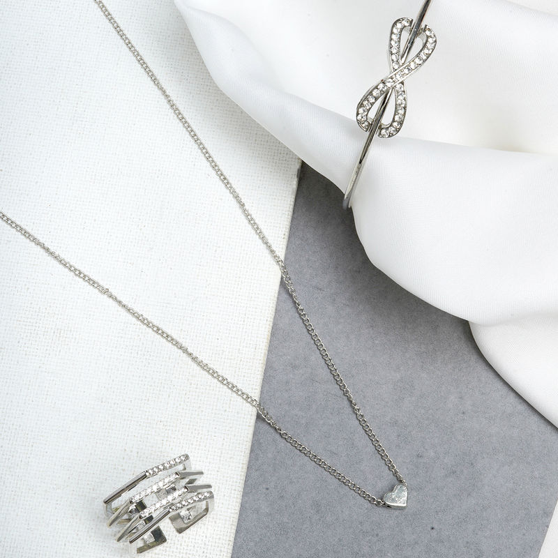 Joker & Witch Silver Dew Jewelry Set For Women: Buy Joker & Witch ...