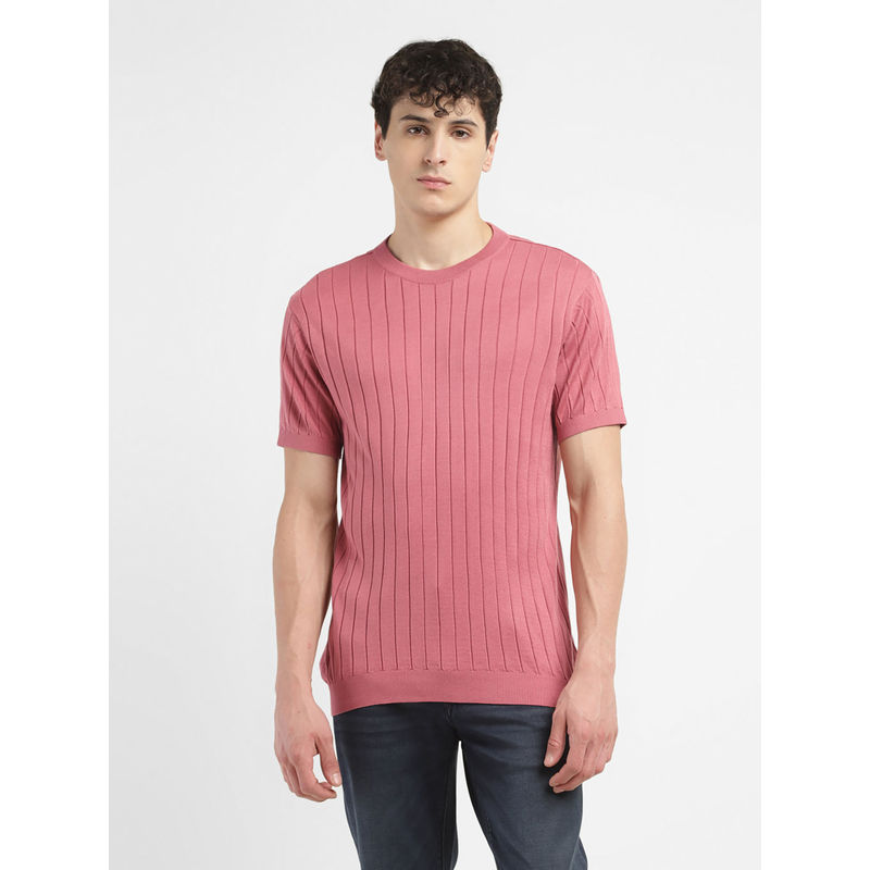 Buy Levi's Men Pink Solid Regular Fit Sweater Online