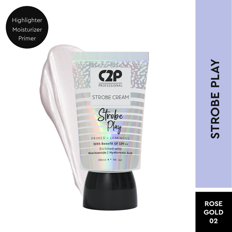 Buy C2P Pro Strobe Cream for Face Glow 3 in 1 Formula Moisturizer ...
