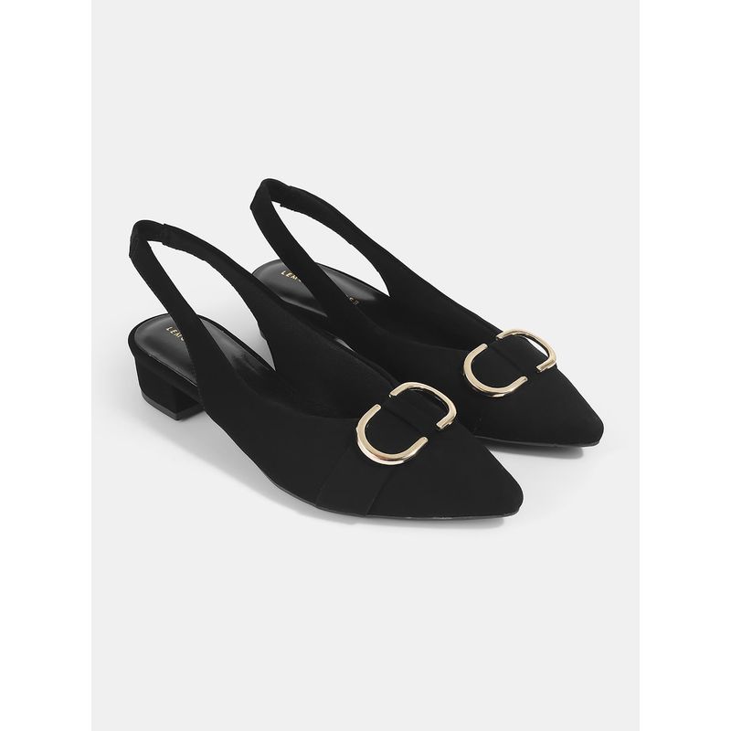 Buy Lemon & Pepper Block Heel Slingback Sandals Heels Online