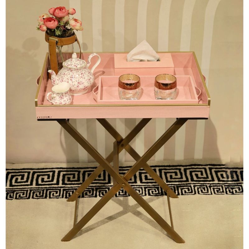 Buy CasaGold Precioso Butler Tray , Small Tray and Tissue Box with ...