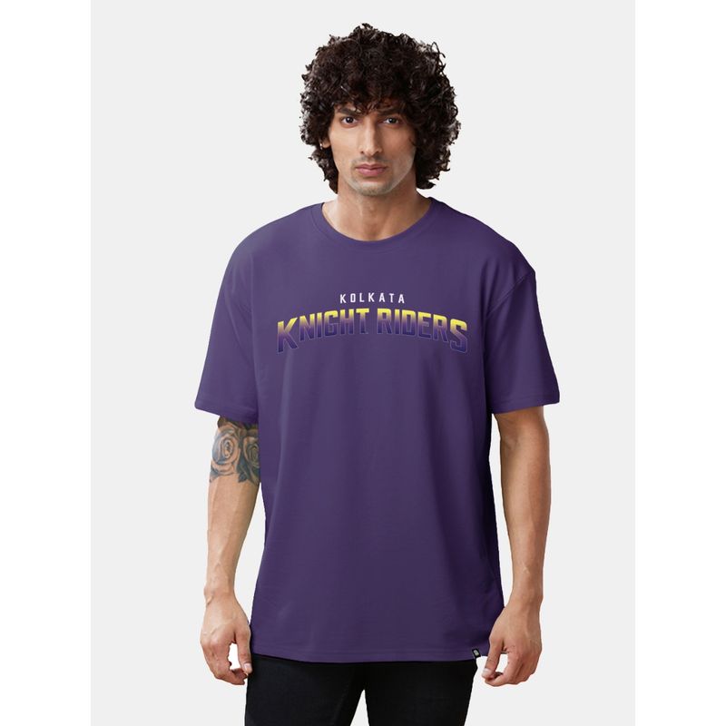 Buy The Souled Store Official KKR Deep Purple Oversized T Shirts Online