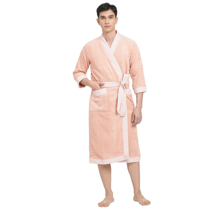 Buy SPACES Hygro 100% Cotton Bath Robe-Beige Online