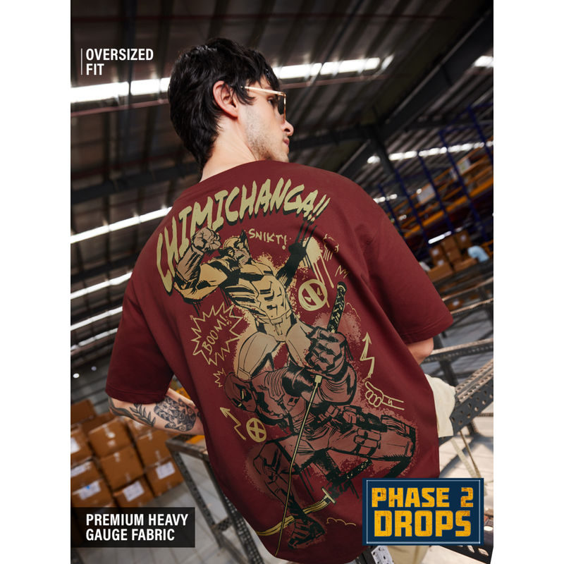 Buy The Souled Store Official Marvel: Deadpool x Wolverine Oversized T ...