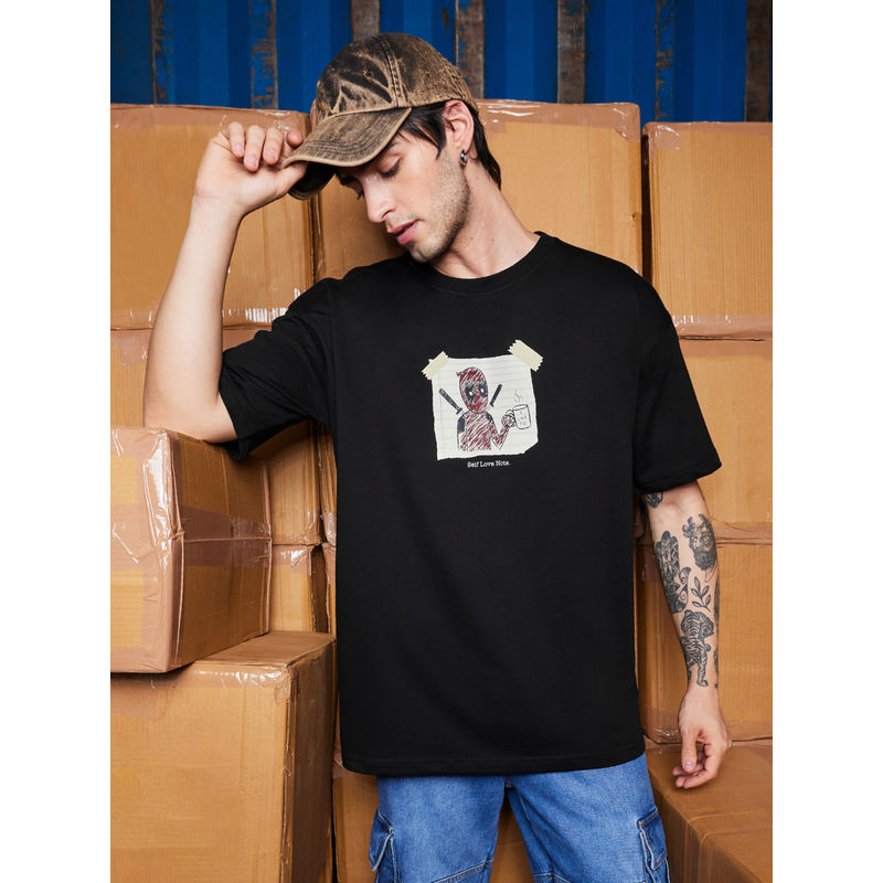 Buy The Souled Store Official Deadpool: Self-Love Oversized T-Shirt Online