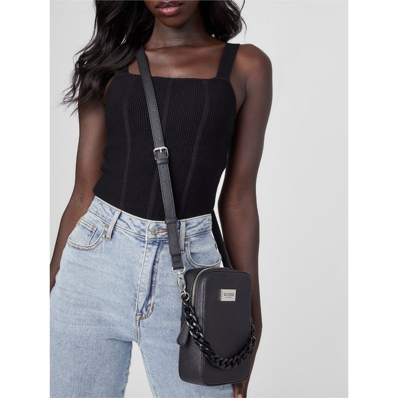 Buy Guess Julieta Top Zip Crossbody Sling Bag - Black Online