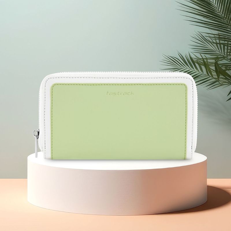 Buy Fastrack Women'S Cool Matcha Zipper Casual Wallet Online