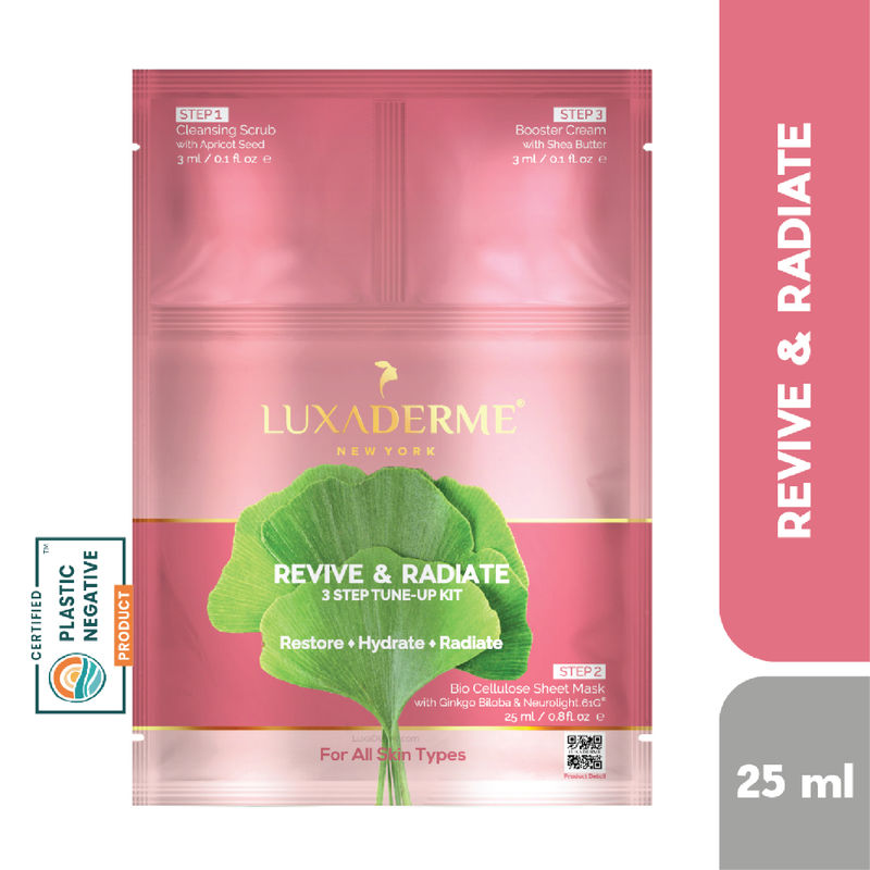 Buy LuxaDerme Revive & Radiate 3 Step Tune-up Kit - Cleansing Scrub ...