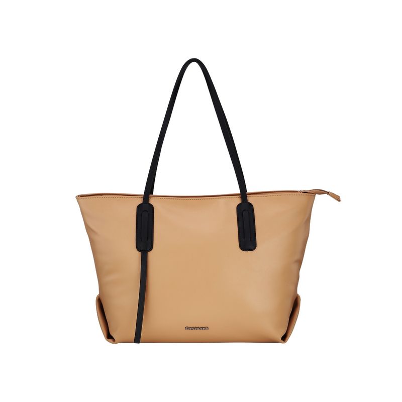 Buy Fastrack Tan Spacious Tote Bag with Multiple Compartments for Women ...