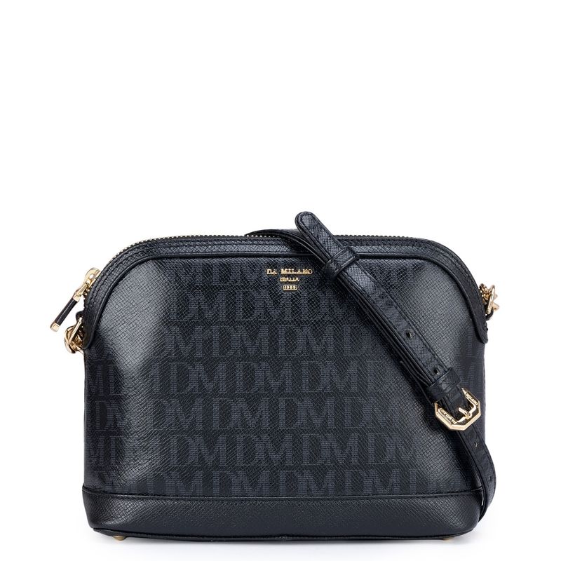 Buy Da Milano Genuine Leather Black Sling Bag Online