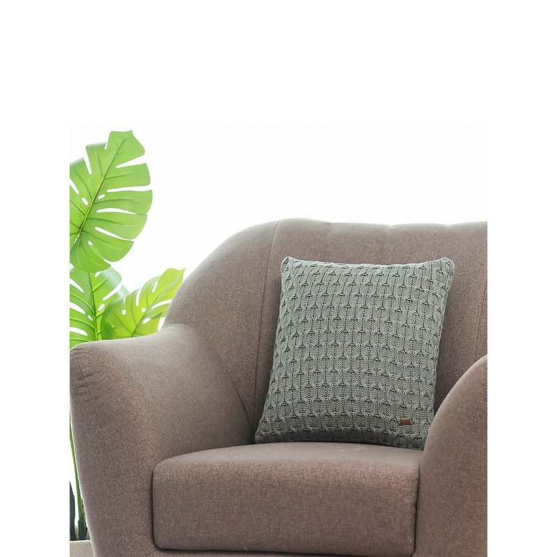 Buy PLUCHI Kelly Knit Cotton Knitted Decorative Medium Grey Color ...