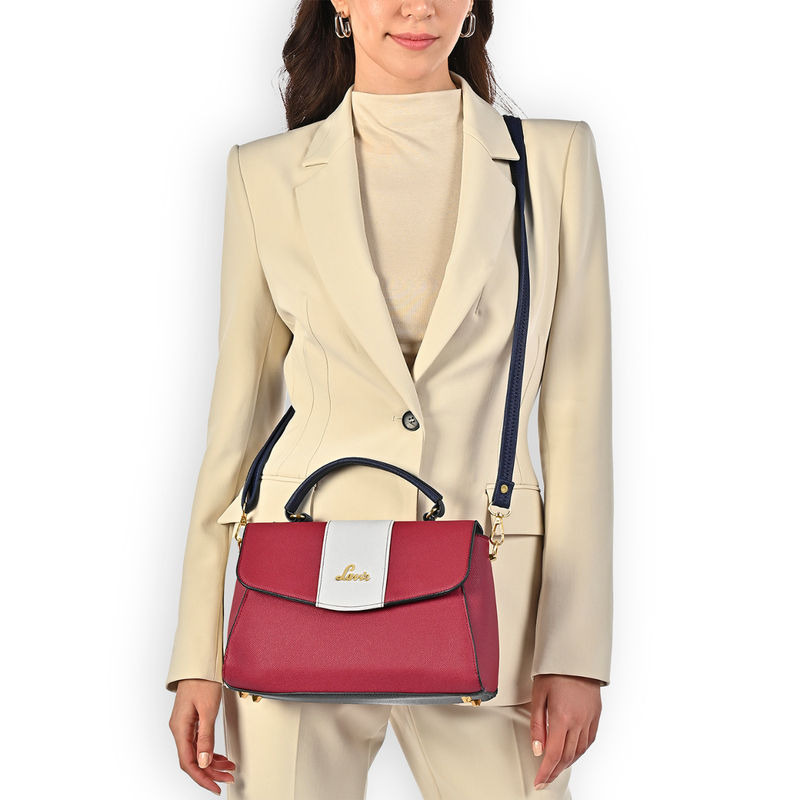 Buy Lavie Womens Red Nicky Colorblock Flap Sling Bag (L) Online