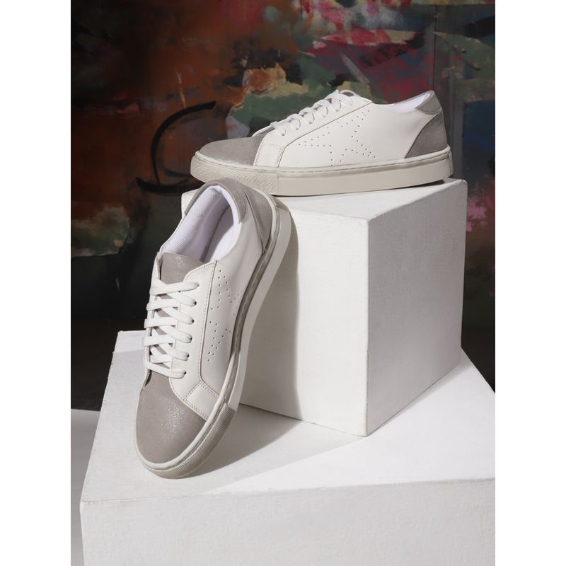 Truffle Collection Glittered White Colorblock Sneakers: Buy Truffle ...