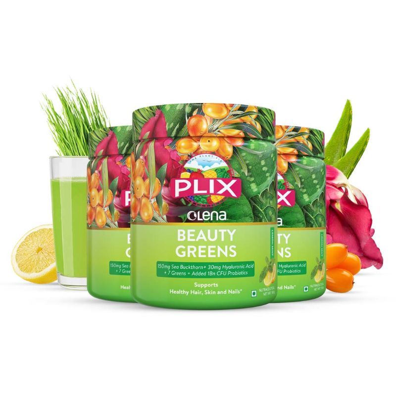 Plix Beauty Greens- Lemon Mint Flavour - Pack Of 3: Buy Plix Beauty ...
