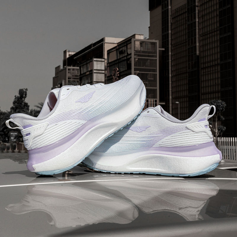 Buy Red Tape ETPU Women Textured White & Purple Running Shoes Online