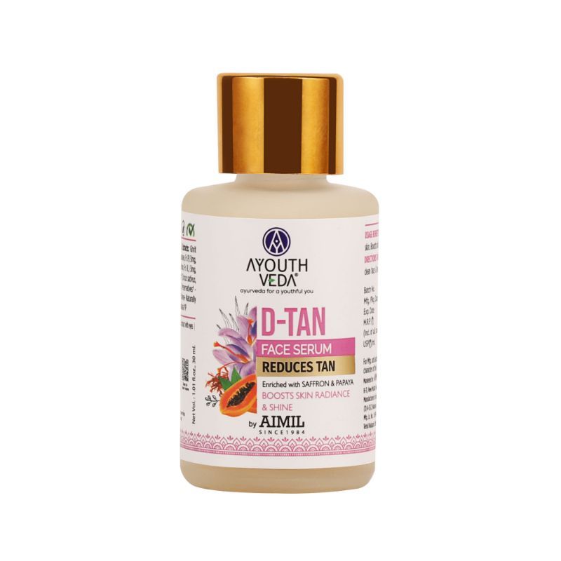 Buy D-Tan Face Serum with Saffron & Papaya to Fade Tan, Boost Glow ...