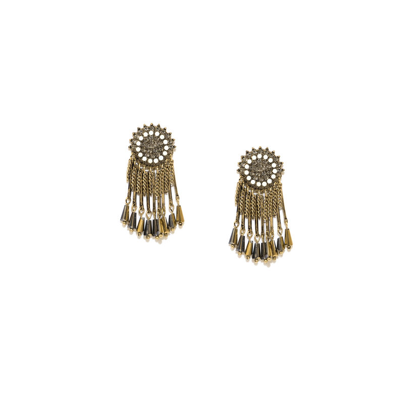 Buy Pipa Bella by Nykaa Fashion Golden Chain Earrings Online