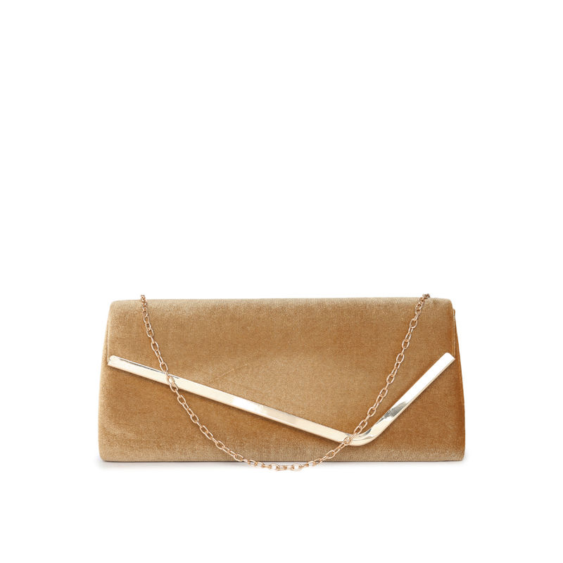 Buy Toniq Brown Slant Clutch Online