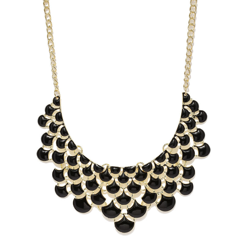 Buy Toniq Black Peter Pan Necklace Online