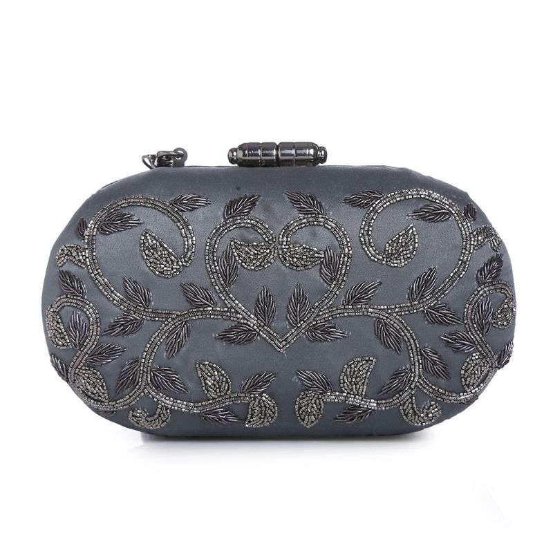 Praccessorii Hand Embroiderd Box Sling Clutch: Buy Praccessorii Hand ...