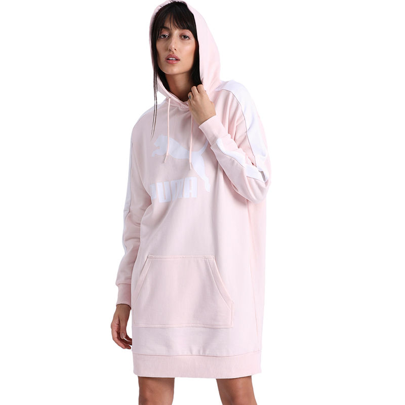 Buy Puma Classics T7 Hooded Dress - Pink Online