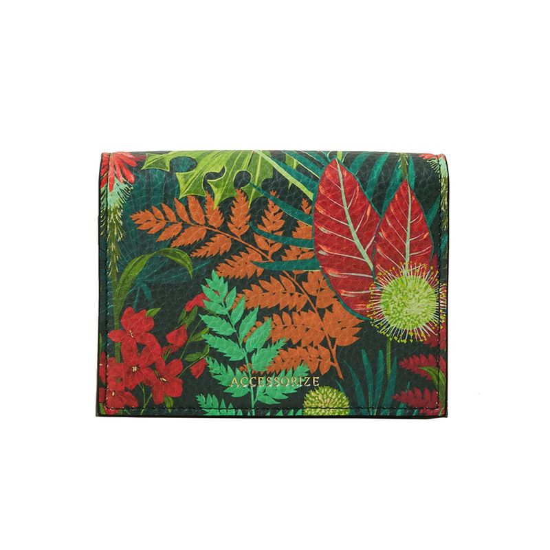 Buy Accessorize London Women Green Foldover Print Wallet Online