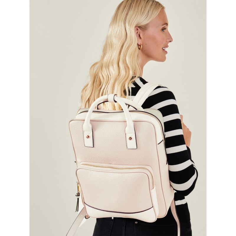 Buy Accessorize London Women Pink Colorblock Backpack Online