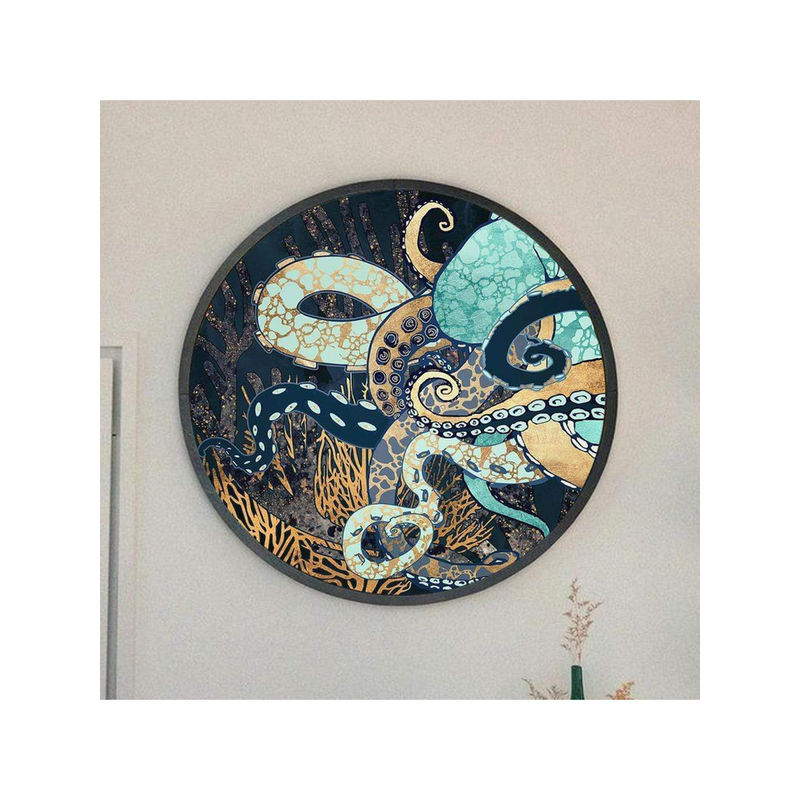 Buy The Artment Wise Old Octopus Canvas Matte Finish Blue (Small) Online