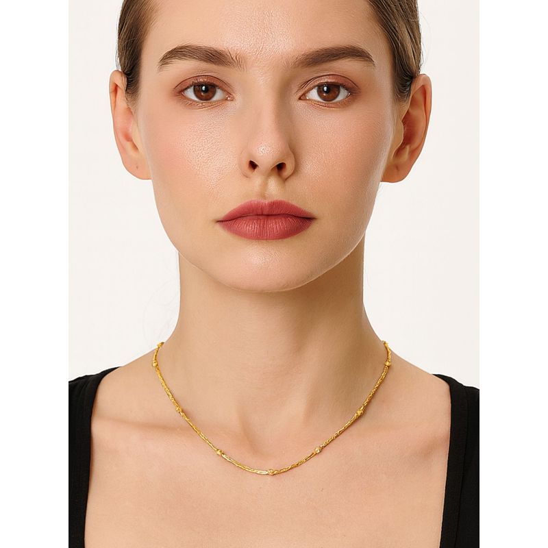 Buy ZAISHA Beaded 18K Gold Plated, Anti Tarnish & Skin Safe Chain Online