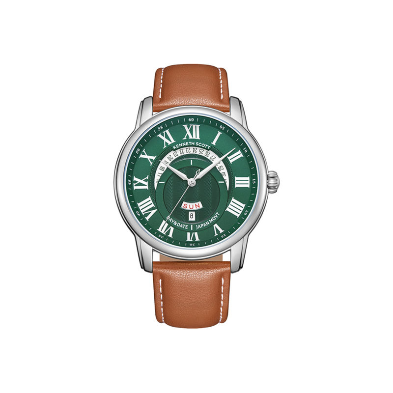 Buy Kenneth Scott Men Green Dial Analog Watch (K24020-Sleh) (M) Online