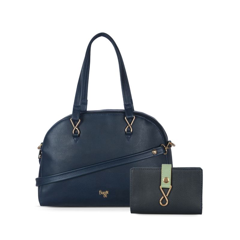 Baggit Cb Craftsy Brassy Wardy Navy Blue Women Hangbag & Wallet: Buy ...