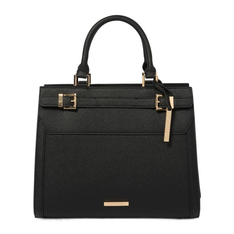Buy Forever New Women Solid Black Tote Bag Online