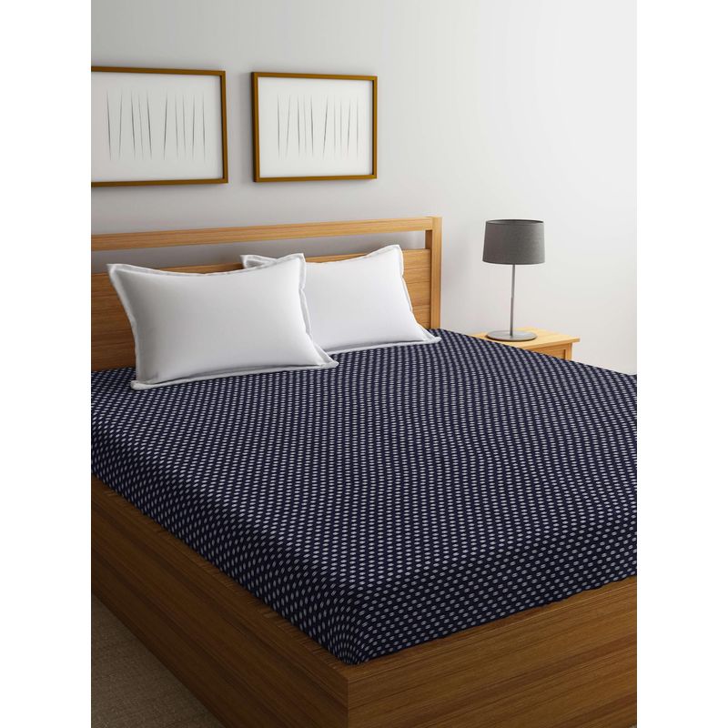 Buy FABINALIV Blue Waterproof Quilted Mattress Protector with Elastic ...