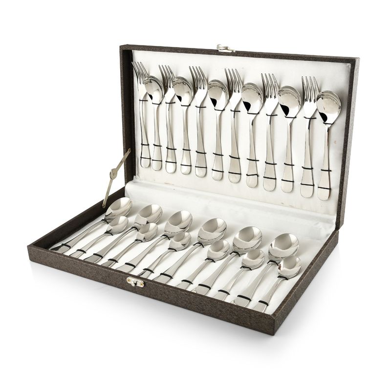Buy FNS Victoria Stainless Steel 24 Pcs Box Cutlery Set (6 Spoon, 6 ...