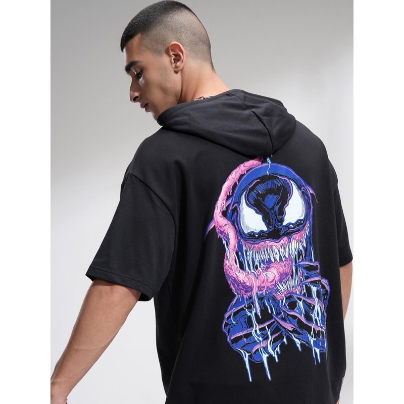 Buy HIGHLANDER Mens Black Venom Oversized Drop Shoulder Hoodie Online