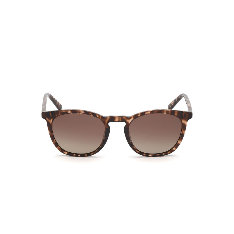 Buy Timberland Black And Brown Frame With Light Brown Lens Round Shape