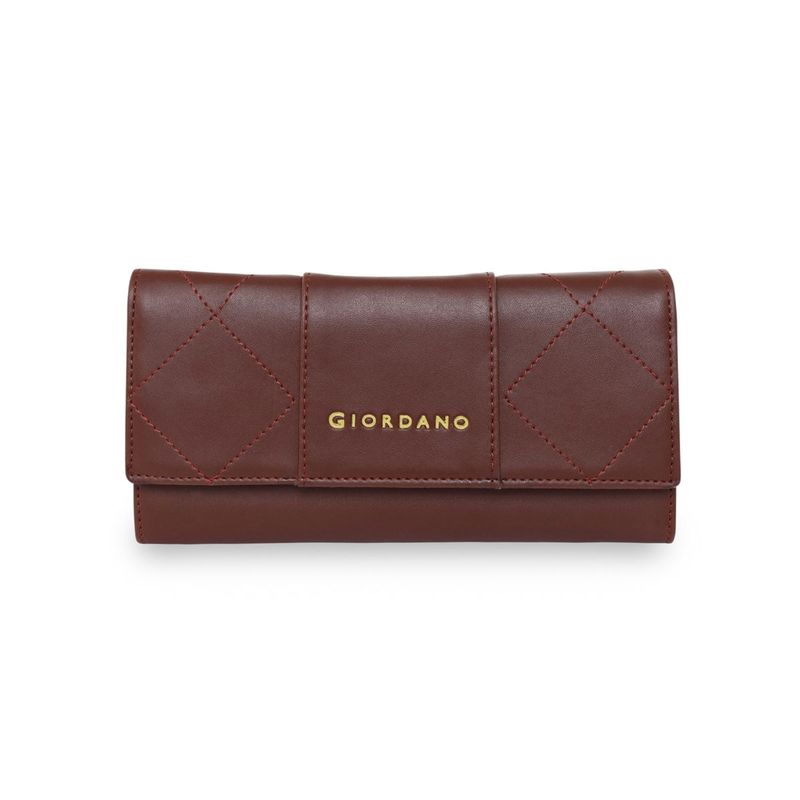 Buy Giordano Women's Maroon PU Casual Wallet (L) Online