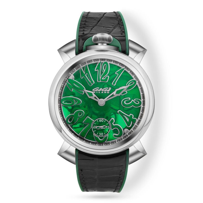 Buy GaGa MILANO Mechanical Movement Green Dial Swiss Made Watch For ...