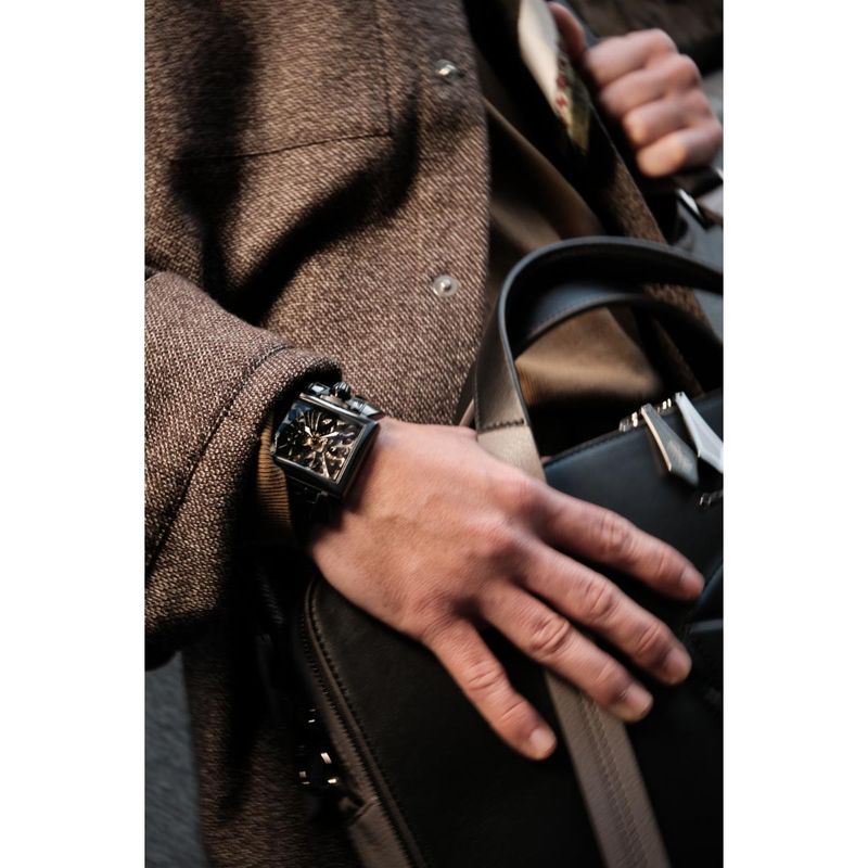 Buy GaGa MILANO Skeleton Rectangular Dial Distinctive Design Watch For ...