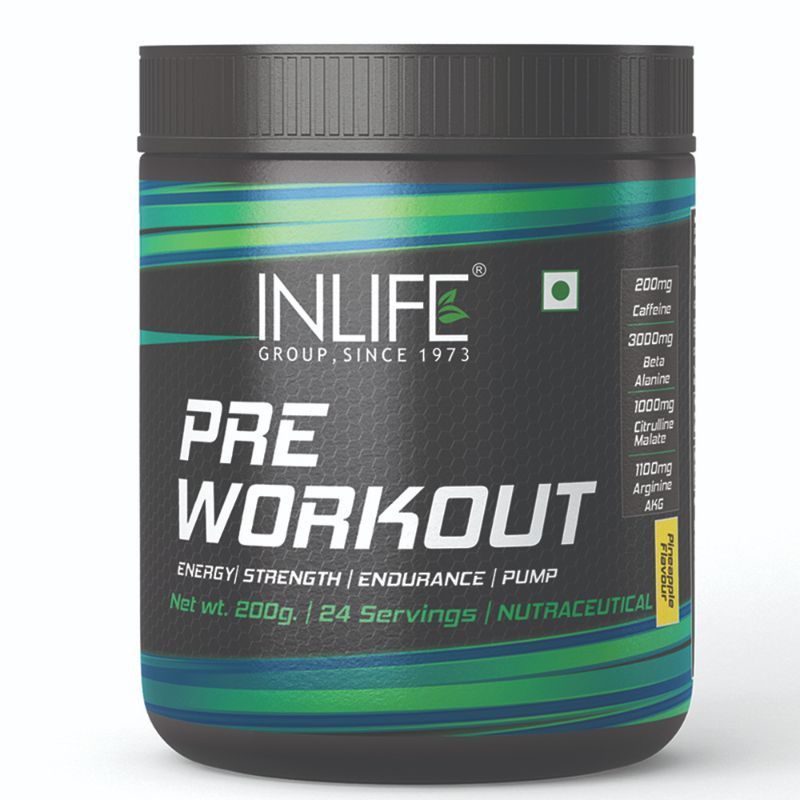 Buy Inlife Pre-Workout Supplement 200mg Caffeine 1000mg Powder ...