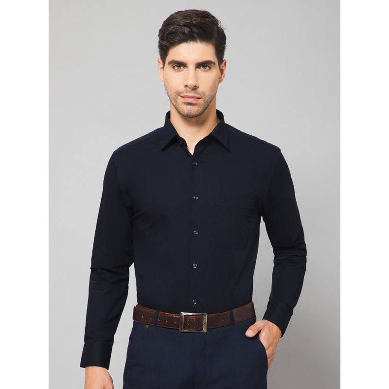 Buy Cantabil Men Navy Blue Shirt Online