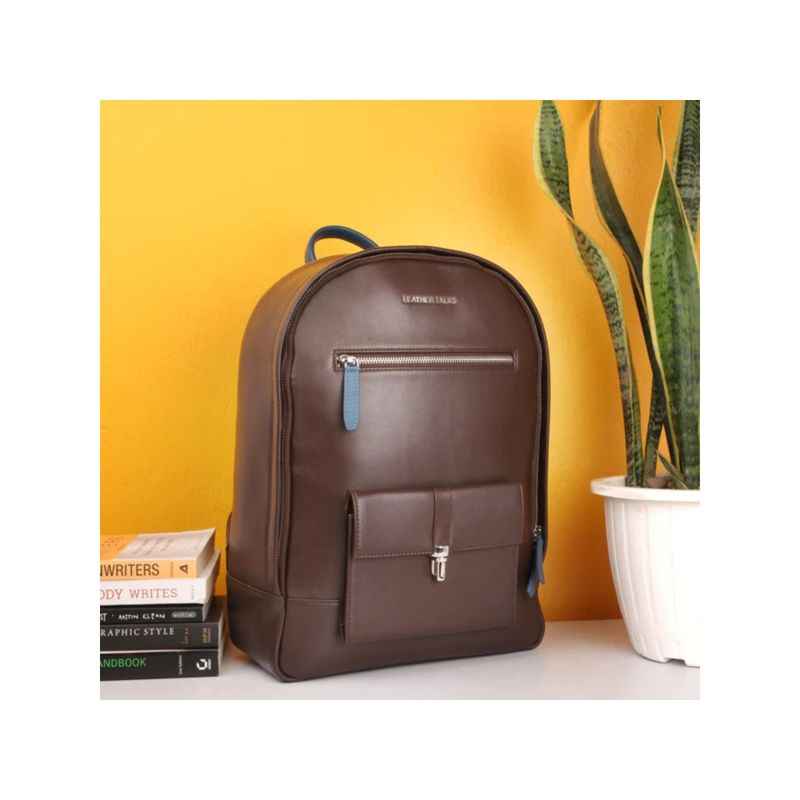 Buy Leather Talks Brown Mountjoy Leather Backpack Online